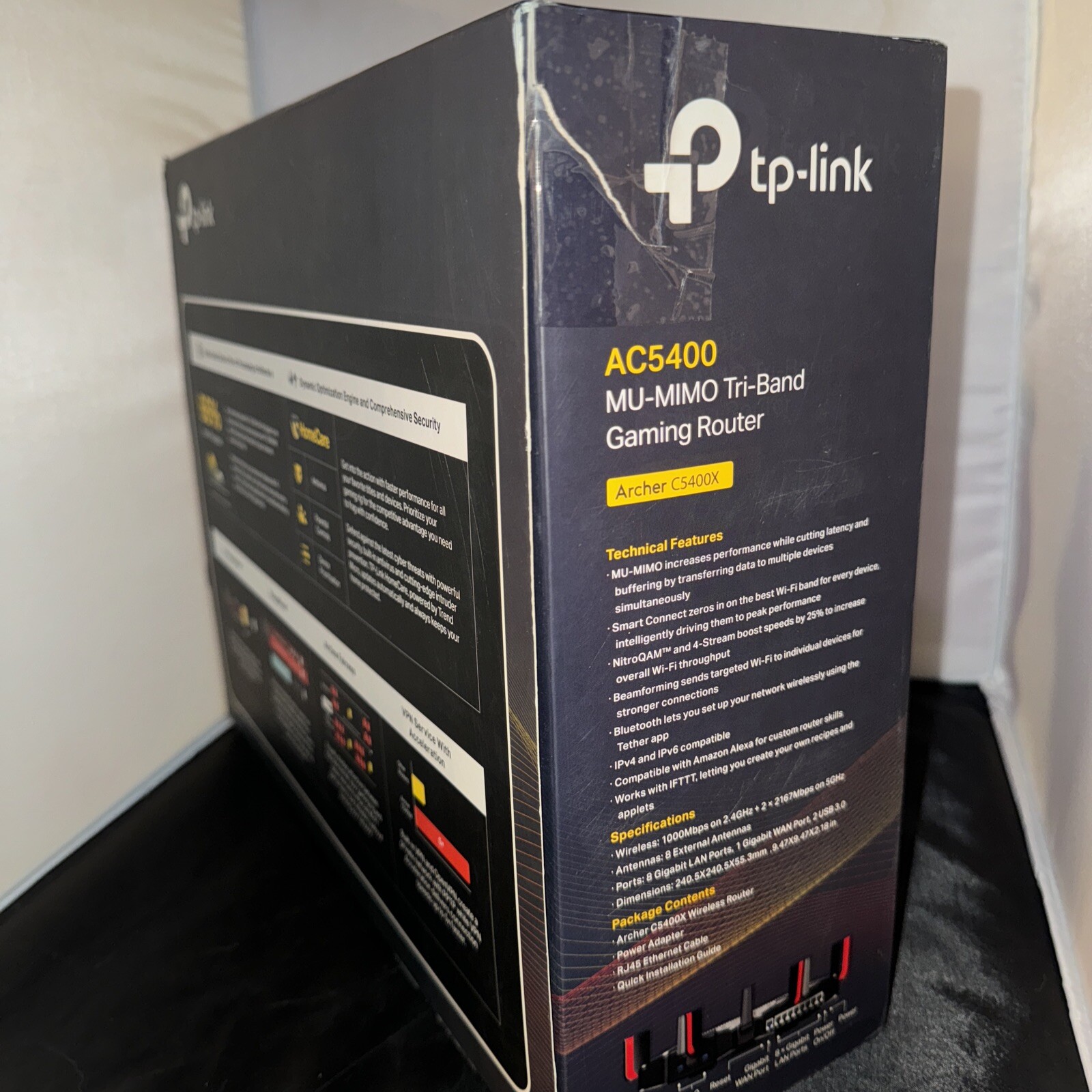 TP-LINK Archer C5400X 4 Port 1000 Mbps Tri-band Wireless Router (ARCHER ...