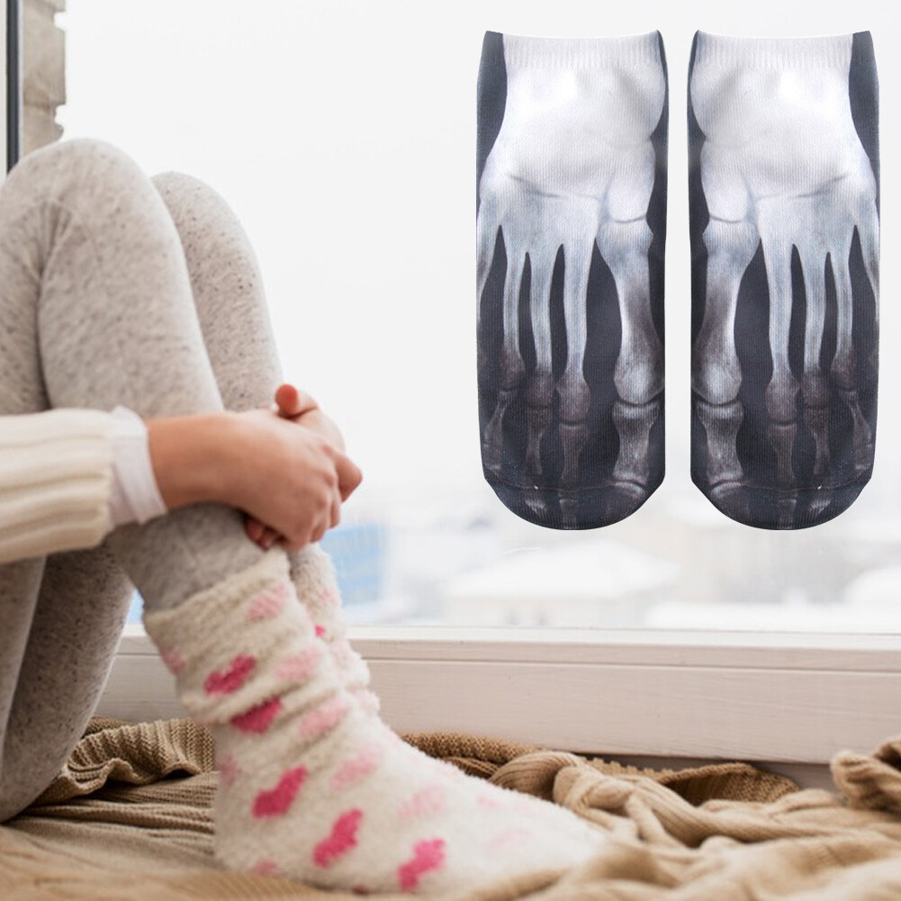 1 Pair 3D Pattern Funny Socks Breathable Halloween Christmas Gift (Foot ...