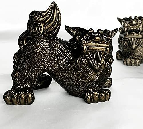 Japanese Okinawa Shisa Curry Shisa pair set Black sideways H3inc JP ...