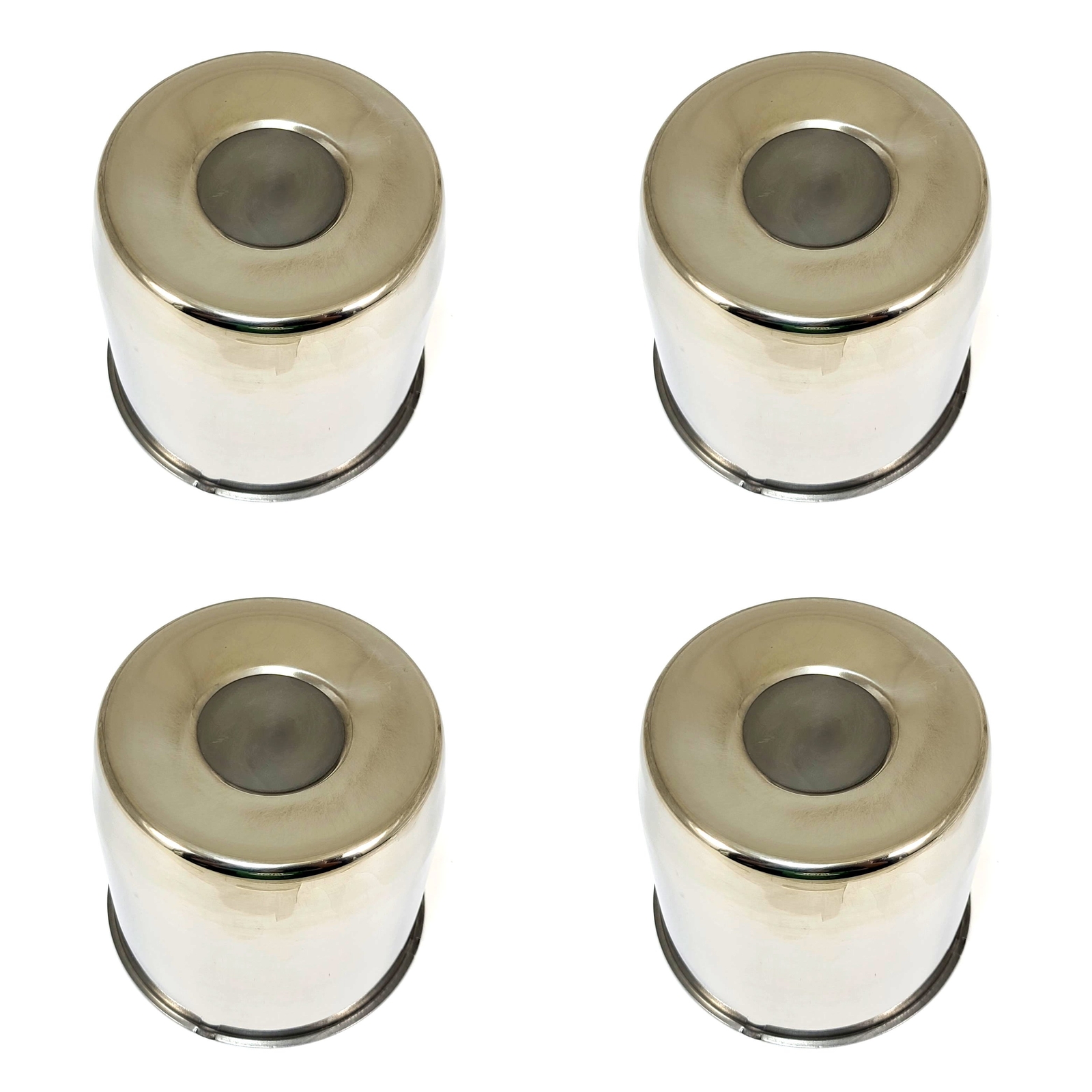 4x Gorilla Wheel Center Caps Cover Push-Thru Stainless Steel 5-1/8"Hub ...