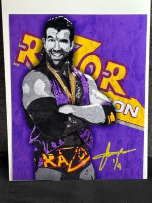 Razor Ramon 8x10 Art Print /9 – Signed & Numbered by Ecto – Bad Guy Art ...