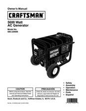 Sears Craftsman 5600 Watt AC Generator 8600 Surge Portable 580.325600 ...