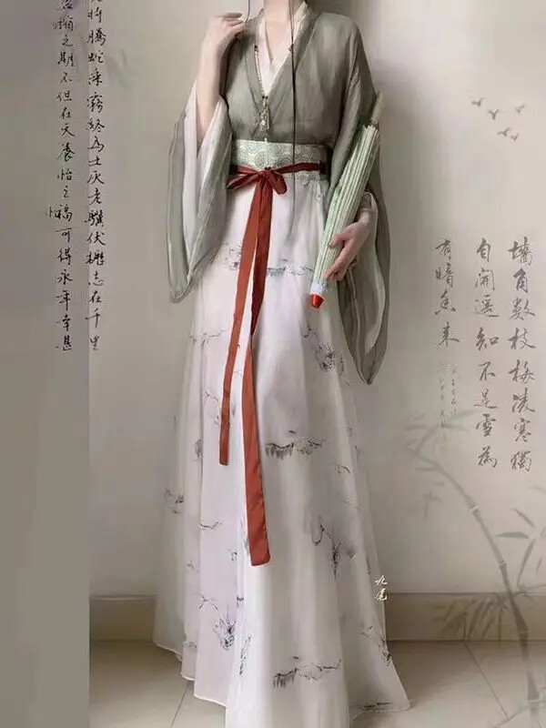 Chinese Style Hanfu Dress Women Traditional Embroidery Dress Cosplay ...