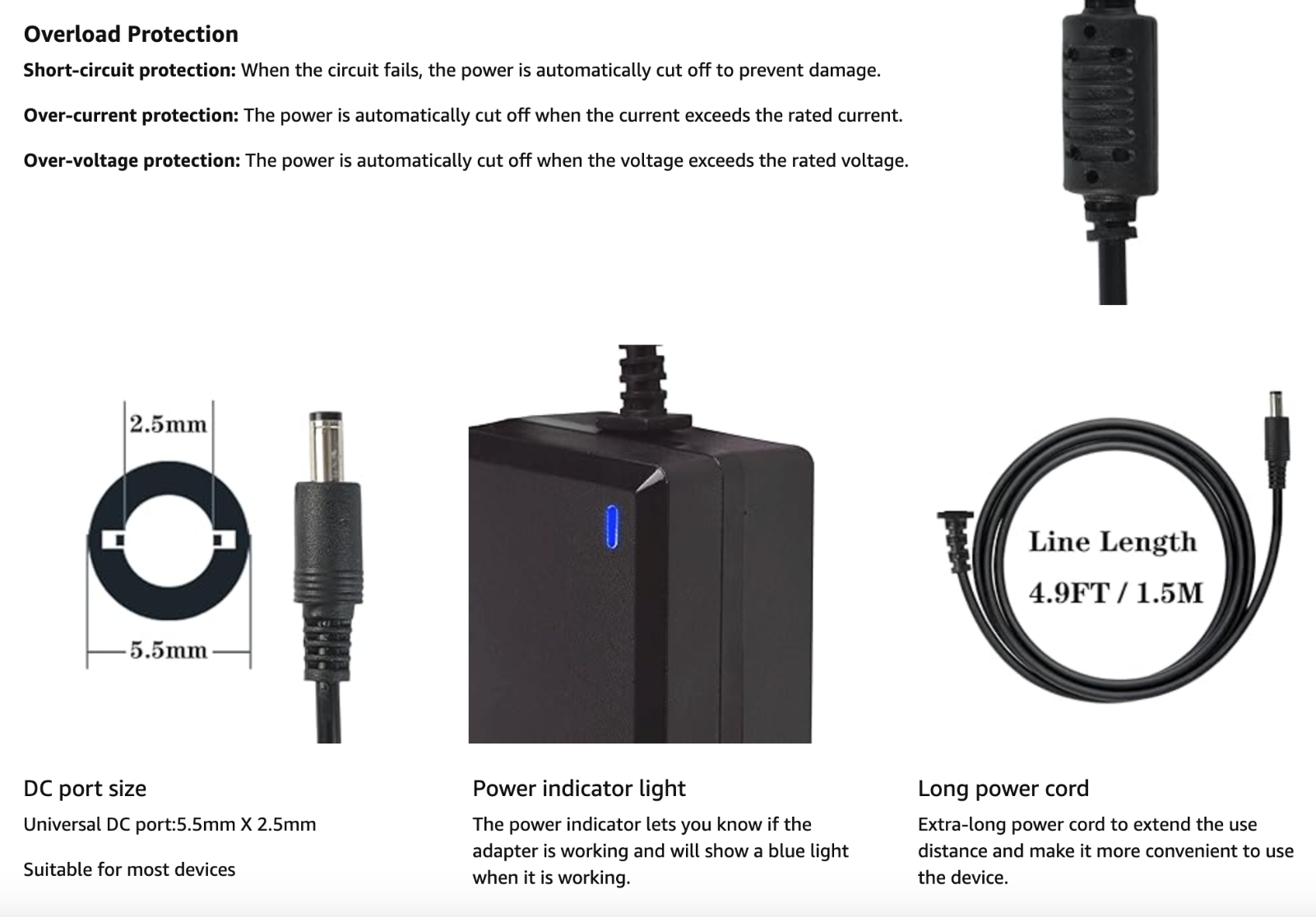 AC Adapter For Brother QL-810W QL820NWB TD-2120N Label Printer DC Power ...