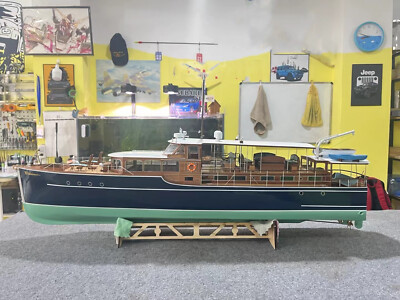 Classic Wooden Yacht JUSTICE 1:18 1278mm 50" Model Kit RC Model Ship | eBay
