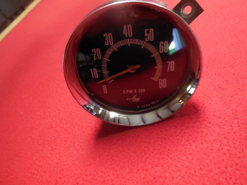 68 69 AMC Javelin 8,000 RPM Tachometer Factory American Motors Faria ...