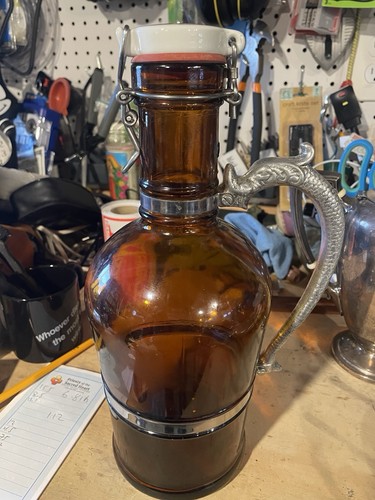 German Flip top BEER Growler - 2L Stattgarter Lokalbradere Heavy Glass ...