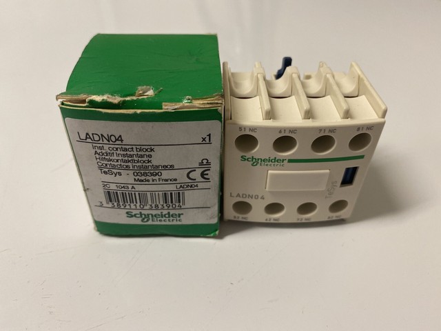 Schneider Electric LADN04 Auxiliary Contact Block 4nc for sale online ...