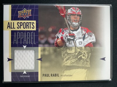 Paul Rabil 2011 Upper Deck World of Sports Game Used Jersey Lacrosse ...