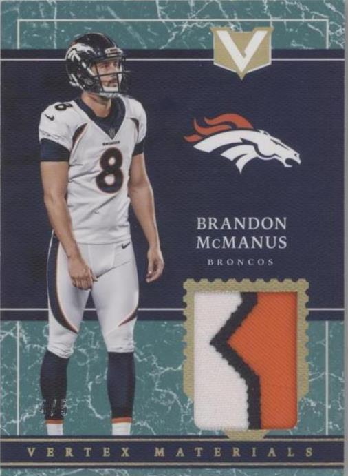 2017 Panini Vertex - Vertex Materials Brandon McManus #VM-13 Marble /5 ...