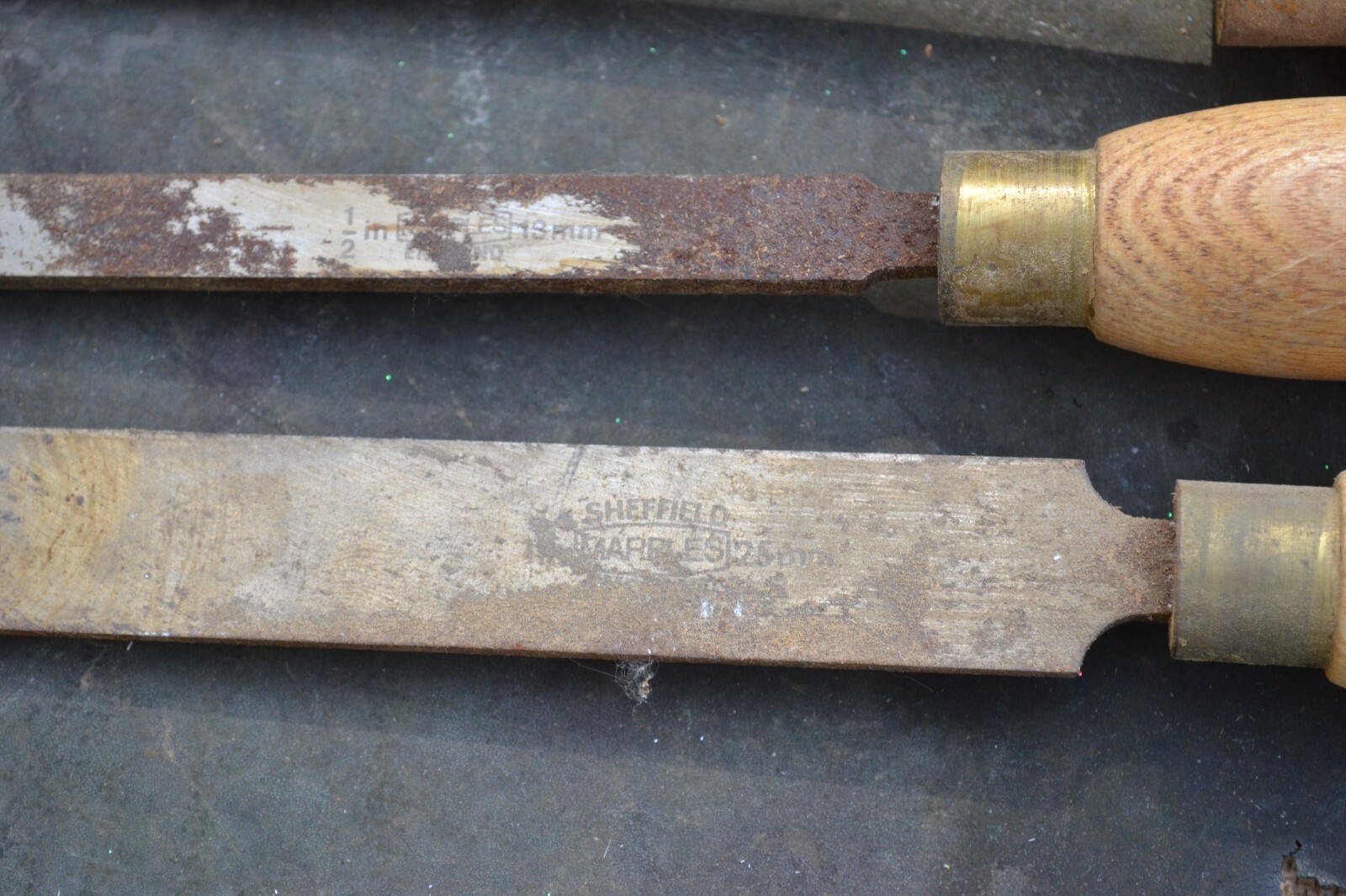 VINTAGE SET of 8 MARPLES LATHE WOOD CHISELS TURNING TOOLS + SET of 4 ...