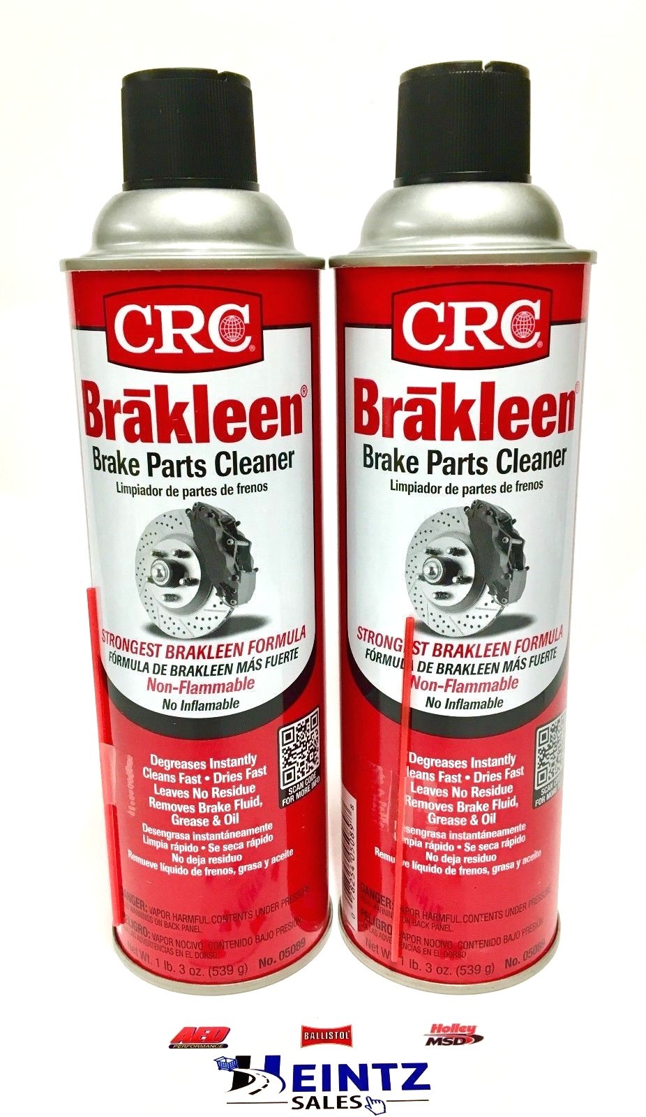 CRC 05089 Brakleen Brake Parts Cleaner, Degreaser - 19 oz can (2 PACK ...