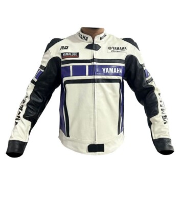 Men's YAMAHA Racing Motorbike Leather Jacket | Motorcycle Biker Leather ...