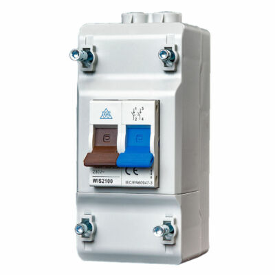 WEC2100 100A 2 Pole Terminal Mains Switch Meter Supply Tails Cable ...