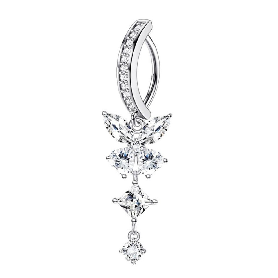 Pink Belly Button Piercing Ring Clip on Belly Button Ring Navel ...