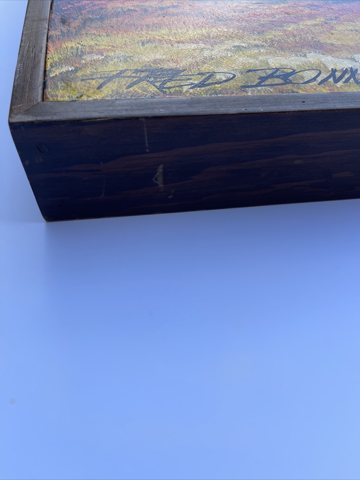 FRED BONN PAINTING LARGE AMERICAN LISTED REGIONALISM AVIATION RAILROAD ...