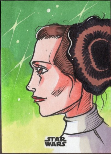 2024 Topps Star Wars Galaxy Chrome Princess Leia Sketch Card 1/1 by Eric Medina | eBay