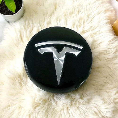 Tesla Model 3 Center Wheel Cap Black Silver Emblem xwc1385-01 | eBay