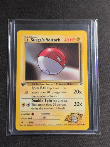 Lt. Surge's Voltorb 084/132 Gym Heroes Regular 1st Edition | eBay