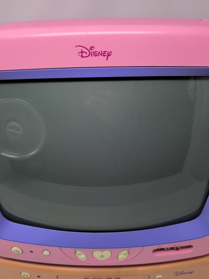 DEFECTIVE Disney Princess Pink 13 CRT Color TV Model DT1350P WDVD ...