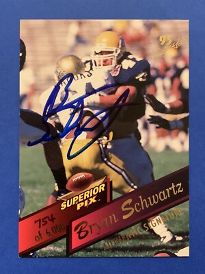 BRYAN SCHWARTZ Signed RC 1995 Superior Pix Jags Augustana Vikings ...