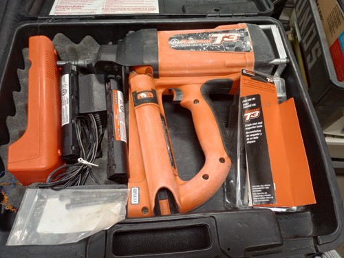 RAMSET T3 SS MAG GAS FASTENING TOOL w/ Charger and 2 Batteries in Case ...