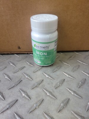 EZ Melts Iron as Elemental Iron 18 mg Sublingual Vitamins Vegan 90 Fast ...