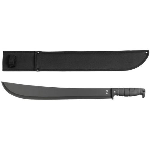 MFH Kongo Machete 57cm Black Ergonomic Handle Nylon Sheath Hardened ...