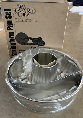 Pampered Chef Springform Pan Set 1540 Cheesecake Original Box Bonus ...