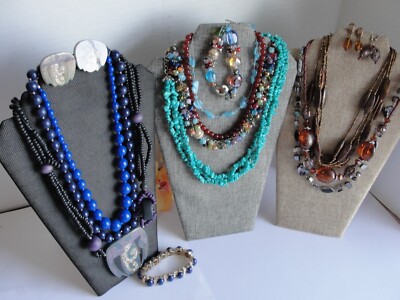 Vtg-Mod Jewelry Lot Necklaces Earrings Bracelets Plunder MO? 925 ...