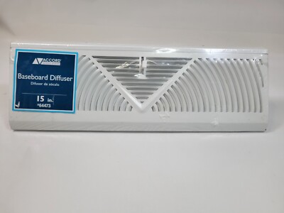 Accord Ventilation Products Baseboard Diffuser 15 in 64473 White | eBay