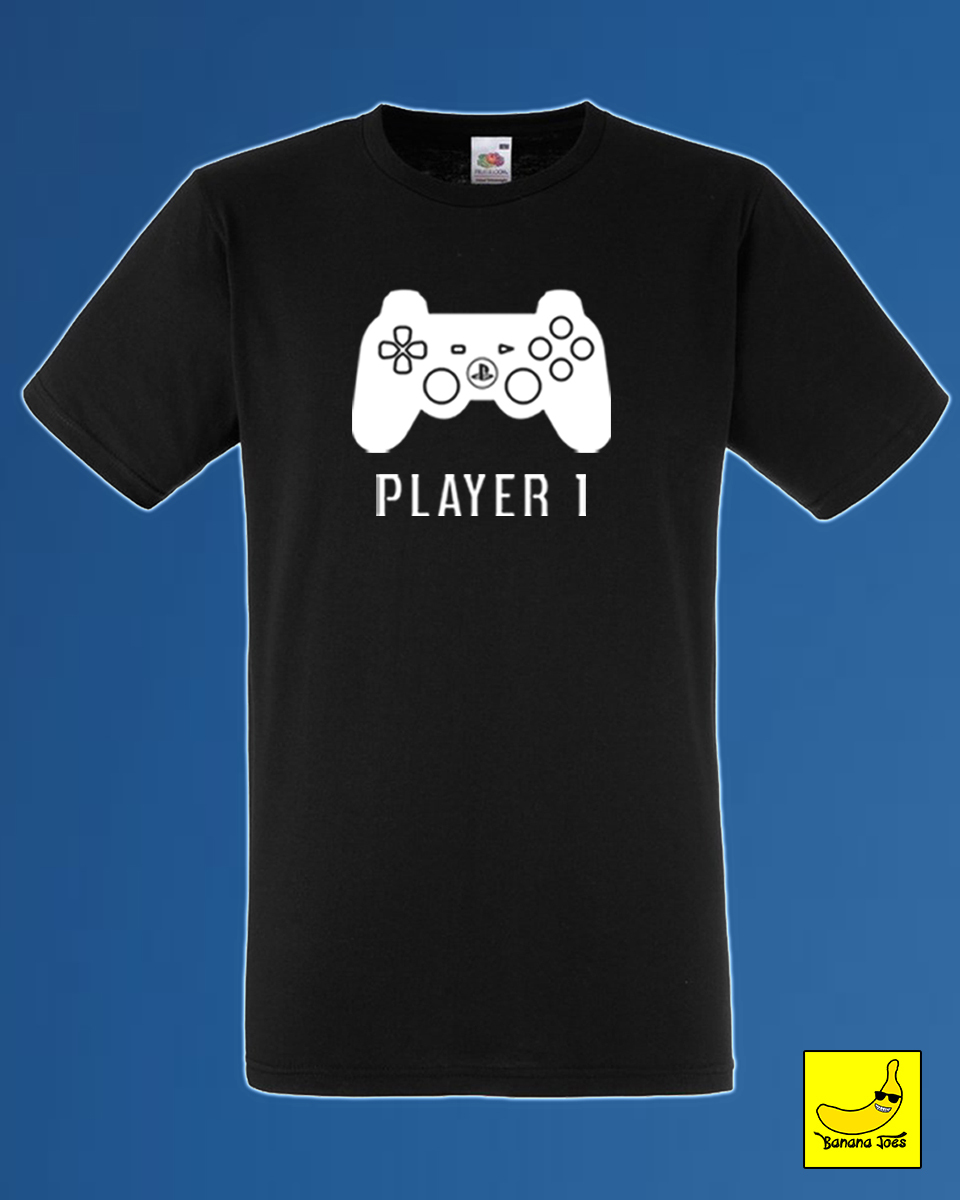 Player 1 & 2 Gaming T-Shirts Playstation Controller PS4 Matching ...