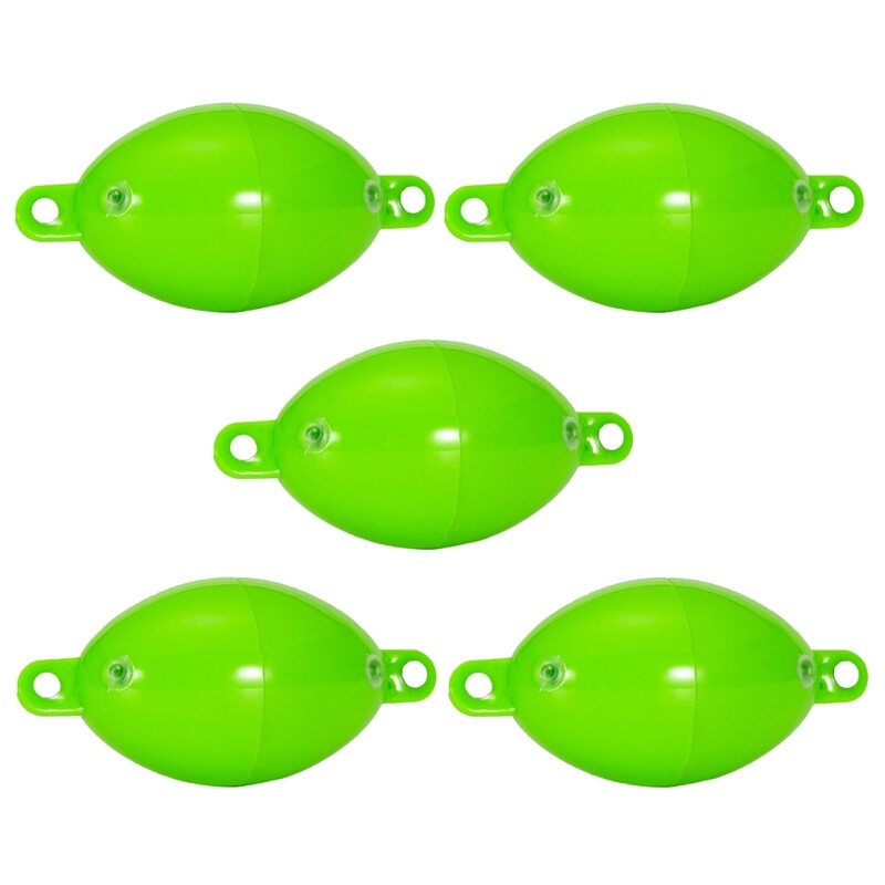 5Pcs PVC Bubble Floats Snap-On Eco-friendly Coarse Oval Fishing Float ...