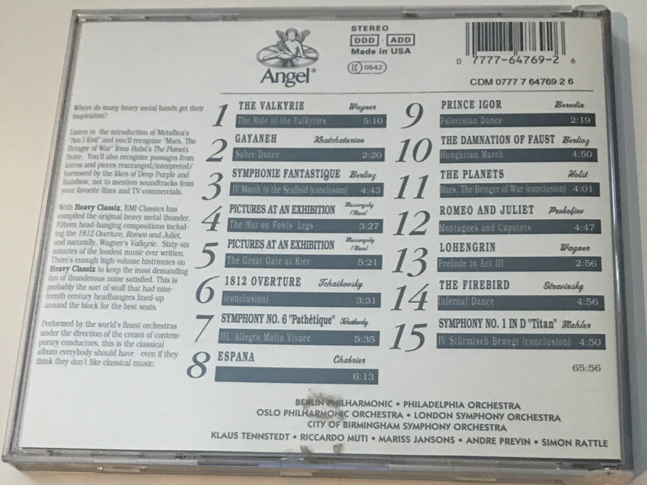 Heavy Classix (CD, Mar-1993, Angel Records) 77776476926| eBay