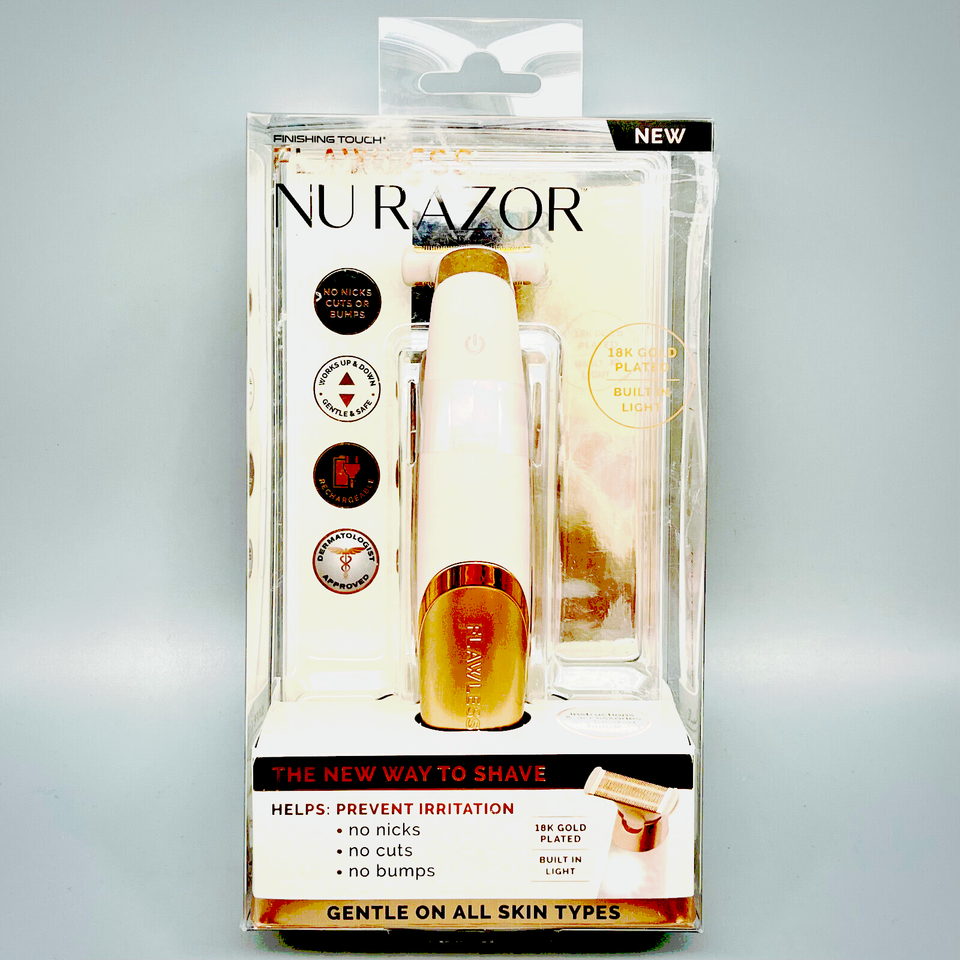Nu Razor Finishing Touch Flawless 18K Gold Plated Built In Light ...