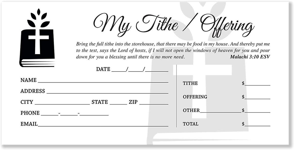Church Tithe And Offering Envelopes Offering Envelopes | Tithes