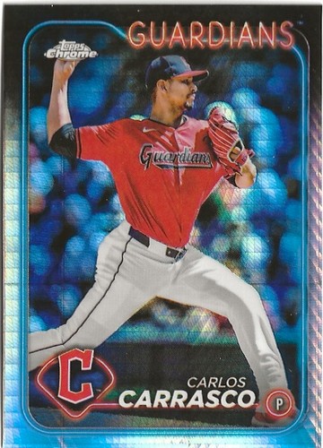 2024 Topps Chrome Update Carlos Carrasco Prism Refractor SP Cleveland ...