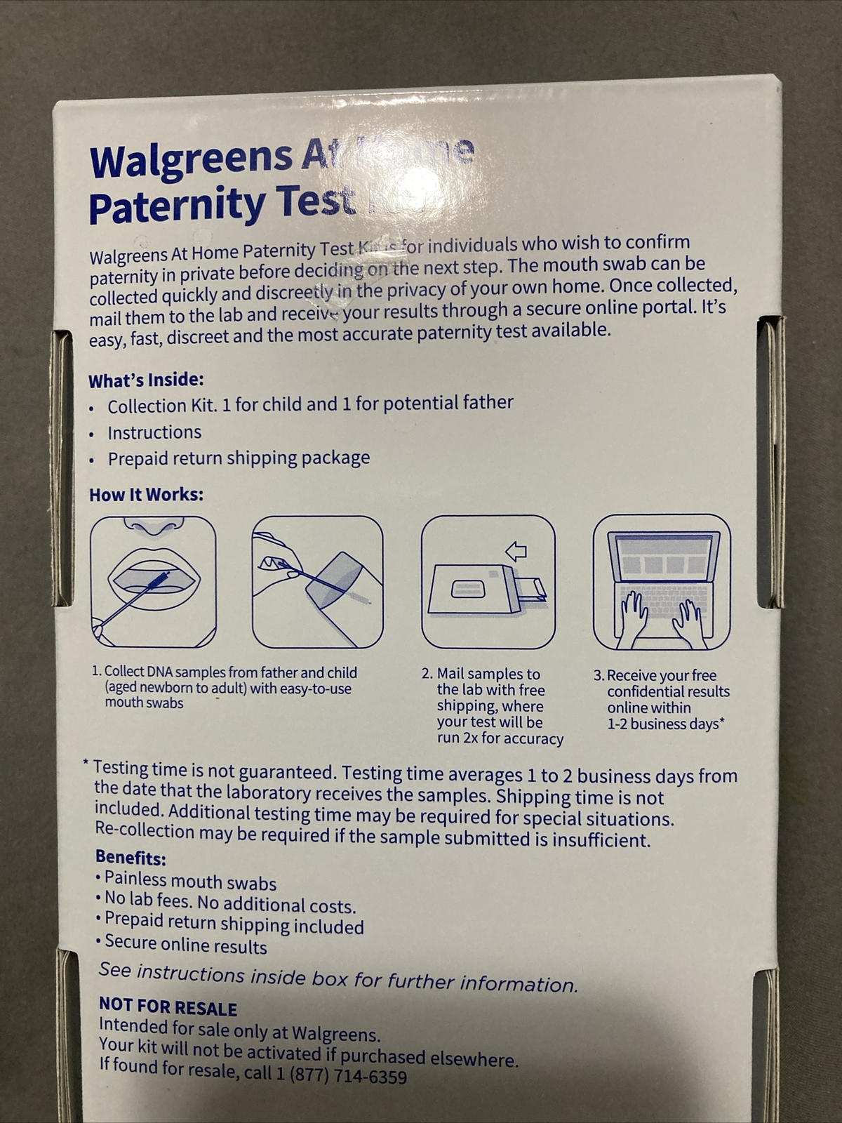 Walgreens At Home Paternity Test Kit to Confirm the Biological Father ...