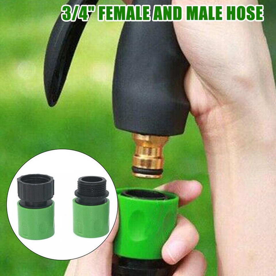 3/4"Female and Male Hose Pipe Fitting Quick Water Connector Adaptor ...