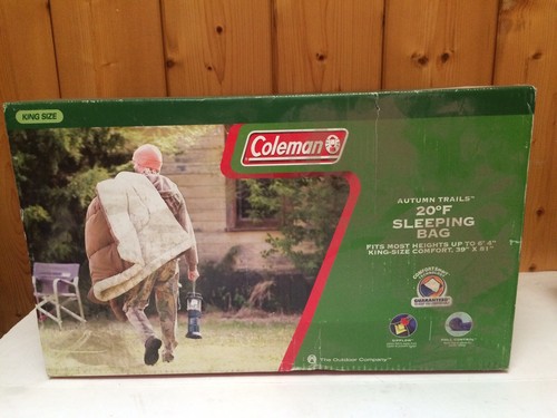 New/Sealed 2007 Coleman 20 Degree Autumn Trails King Size Sleeping Bag ...