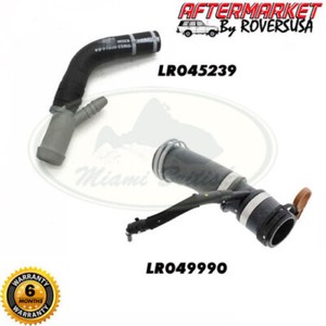 LAND ROVER THERMOSTAT TUBE & HEATER OUTLET HOSE LR045239 LR049990 AFT ...