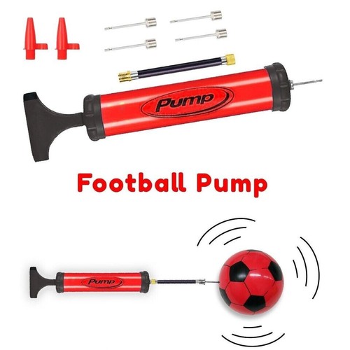 2 x Ball Football Pump Sports Hand Inflating Bike Balloons Toy Needle ...