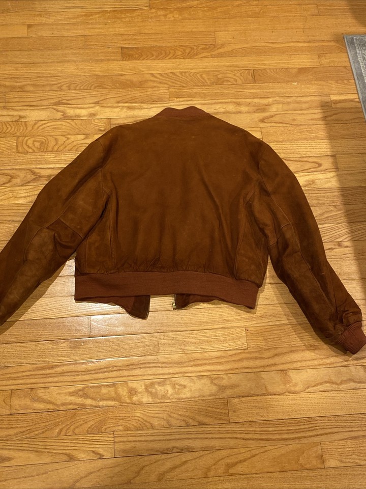 1970's Vintage Distressed Suede Leather Jacket Size Medium Dupont ...