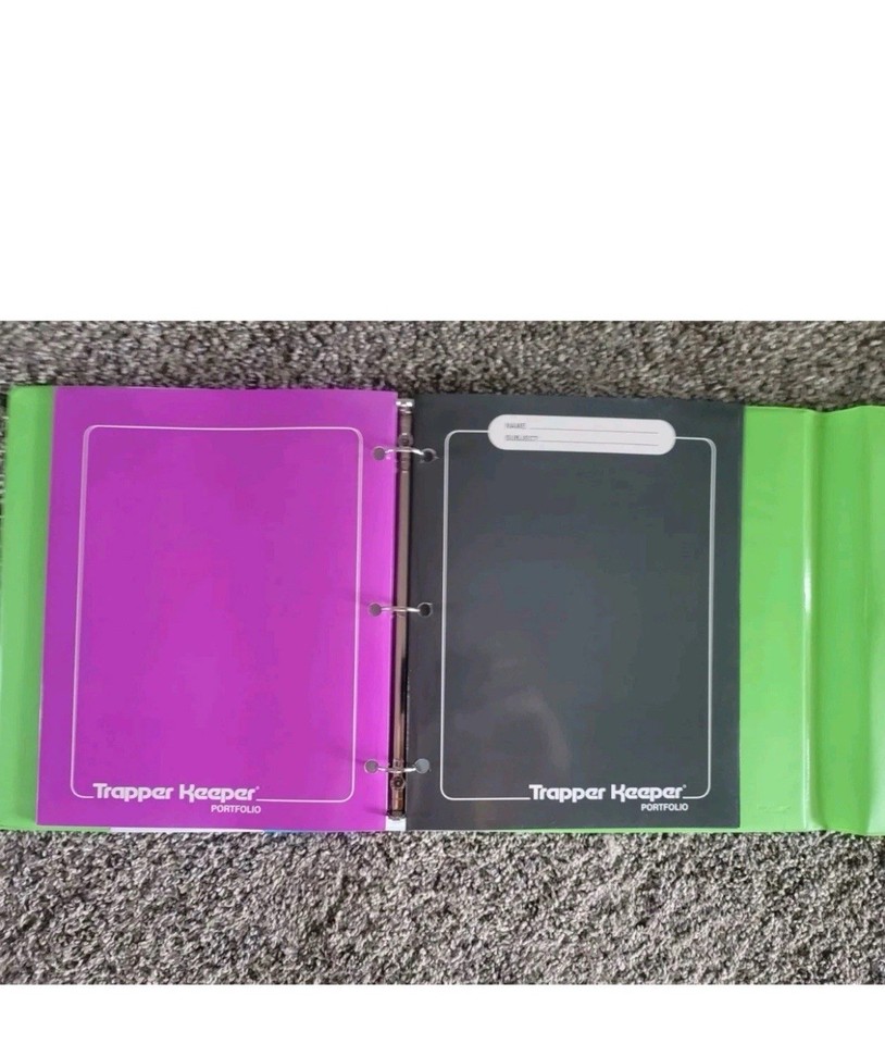 Trapper Keeper Binder, Retro 80's Leapord, 1 Inch Binder W/ 2 Folders ...
