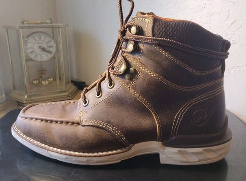 DOUBLE H Men's Size 10.5 D - Brunel 6" Moc Soft Toe Leather Work Boots ...