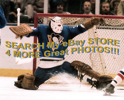 Pittsburgh PENGUINS Gary INNESS #30 Kick SAVE Custom LAB 8X10 SUPERB ...