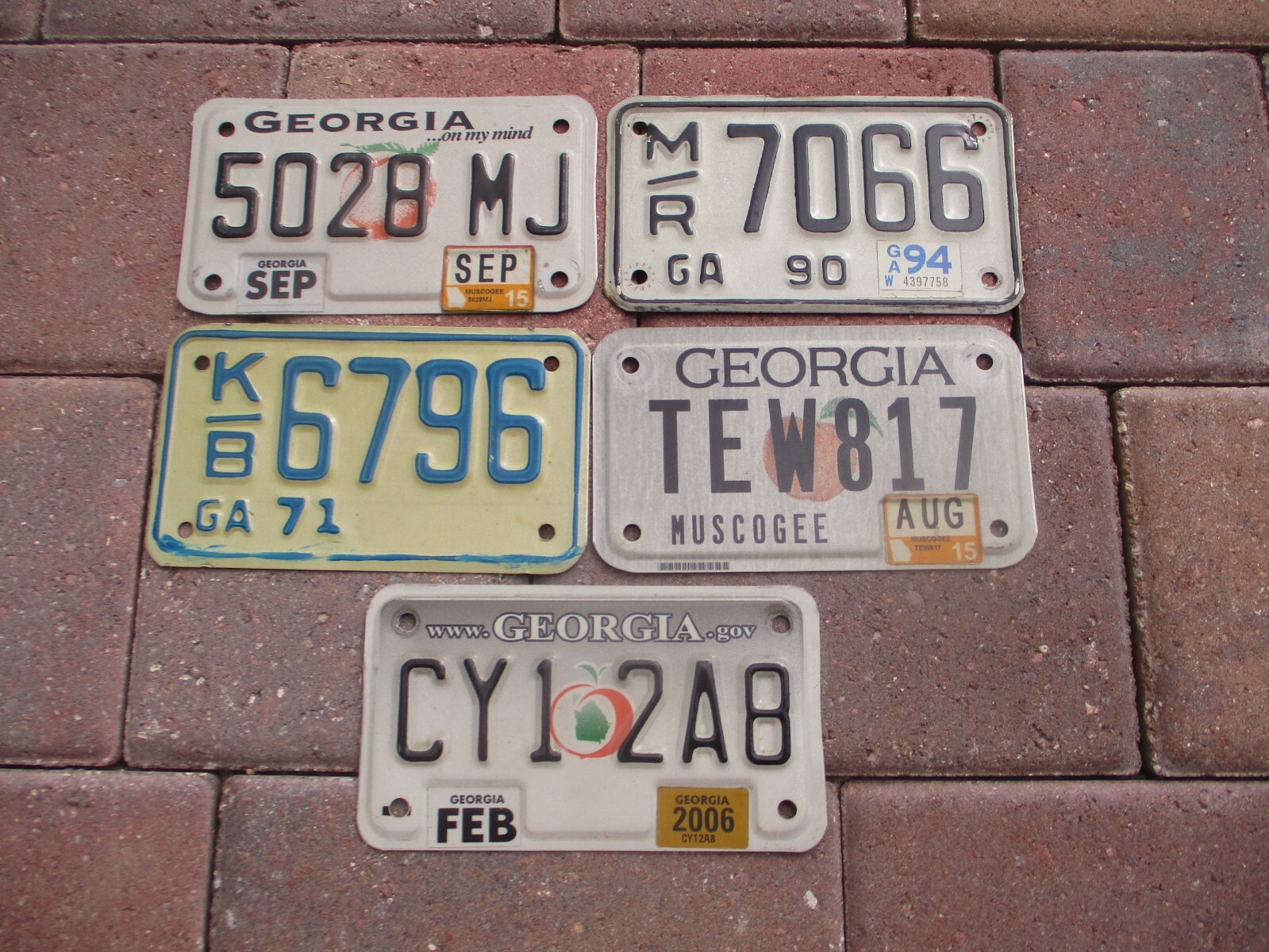 5 Georgia motorcycle license plate lot for collecting | eBay