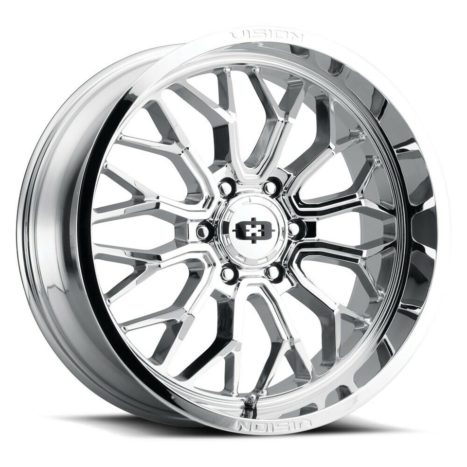 Set 4 22" Vision Off-Road 402 Riot Chrome Wheels 22x12 8x170 Lifted ...
