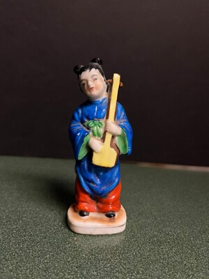 Vintage 1940's Japanese lady statuette holding biwa | eBay