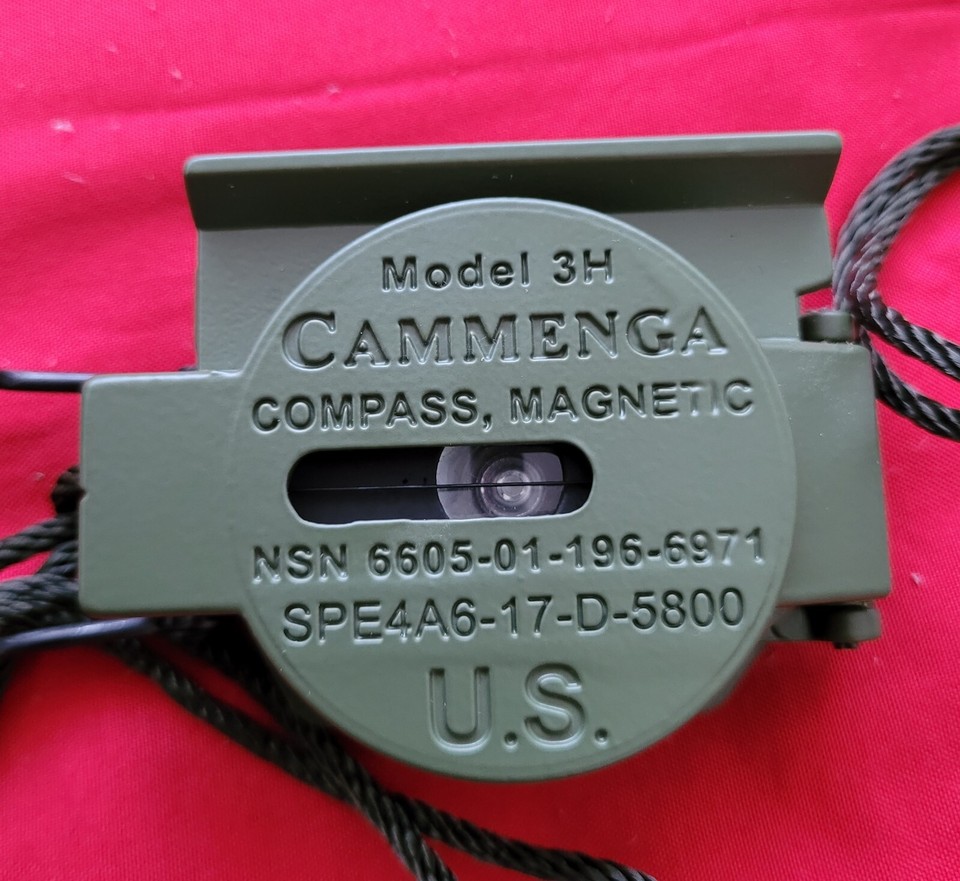 Cammenga Model 3H Tritium Lensatic Compass Olive Drab US Military Issue ...